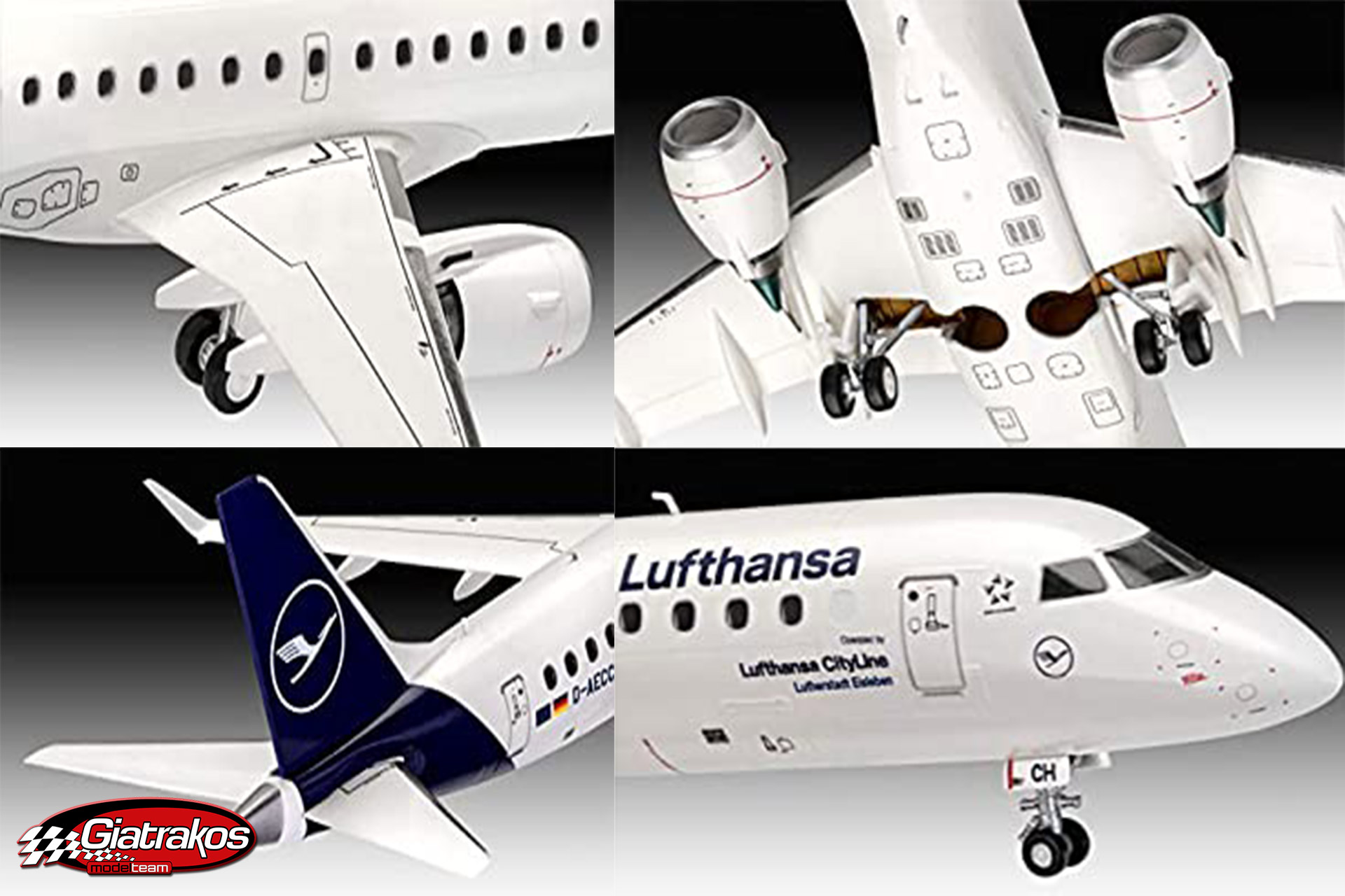 Embraer 190 Lufthansa - New Livery - Revell 03883 Scale: 1:144