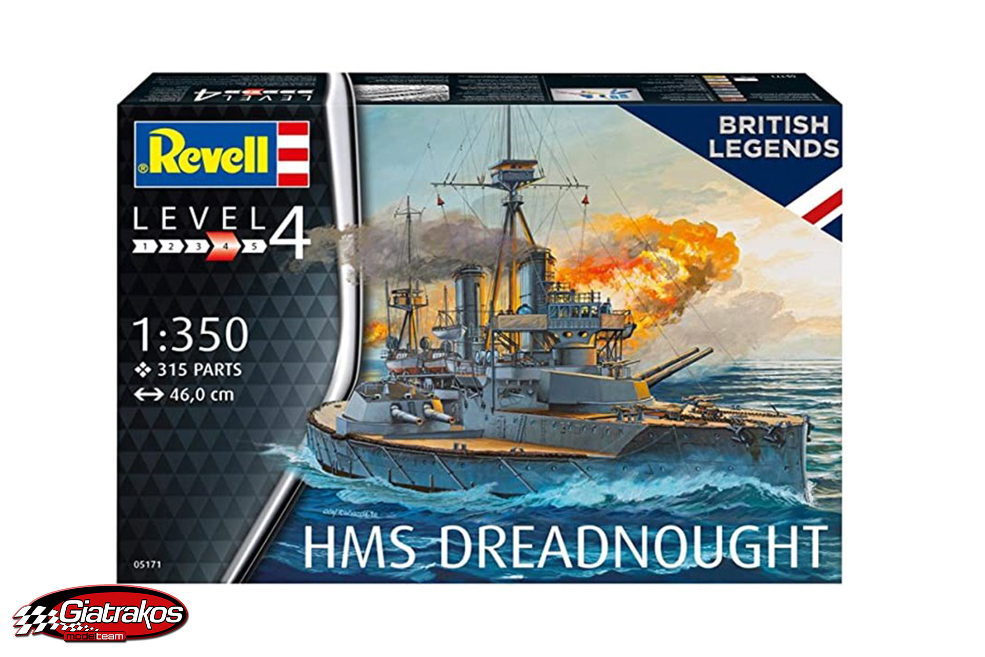 HMS Dreadnought - Scale 1/350, Revell 05171 - 315 parts