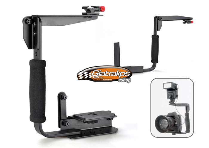 Quick Flip Flash Bracket Grip Camera Arm